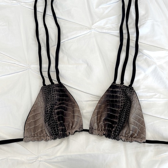 Maheli Heli | Swim | Maheli Heli Reversible Snake Skin And Black Bikini ...